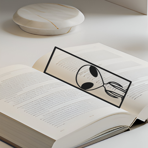 👽 Alien Bookmark, Gift Idea・ STL File for 3D printing・Cults