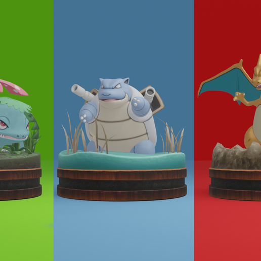 blastoise charizard venusaur figure