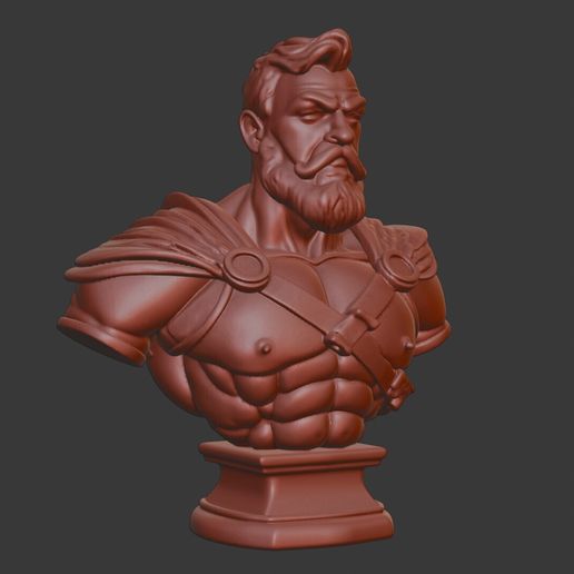 👤 Captain Atlas Head Bust 3D STL Printable - 3D Model STL 3D print ...