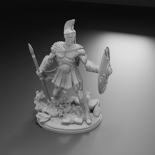 🛡️ Greek Hoplite Warrior Miniature - 3D Printable Figure・ STL File for ...