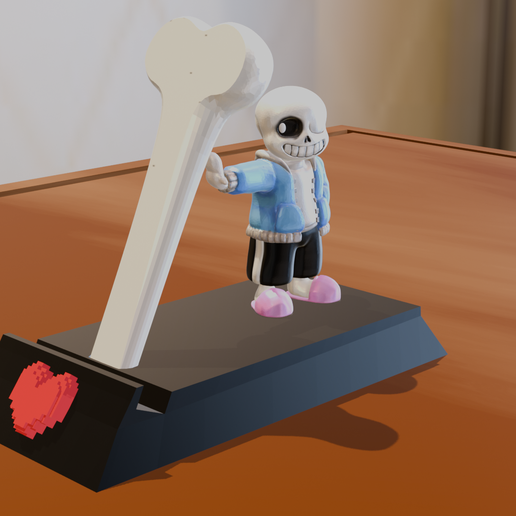 📞 Sans Phone Holder・ STL File for 3D printing・Cults