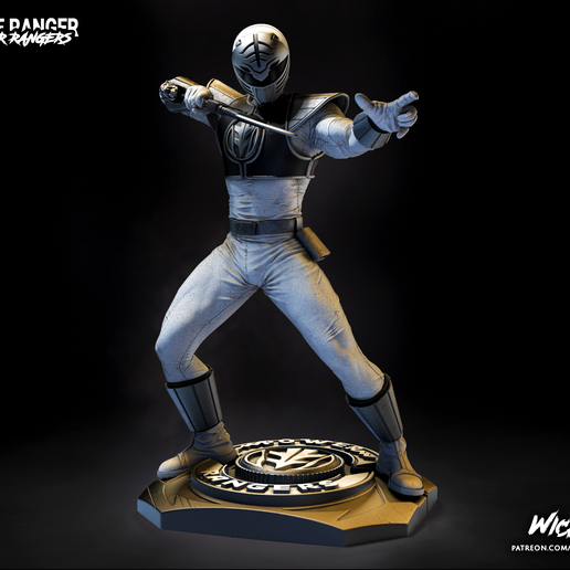 🎬 Wicked Movies Power Ranger White Sculpture: Tested and ready for 3d ...