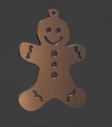 👨 Gingerbread man・ STL File for 3D printing・Cults