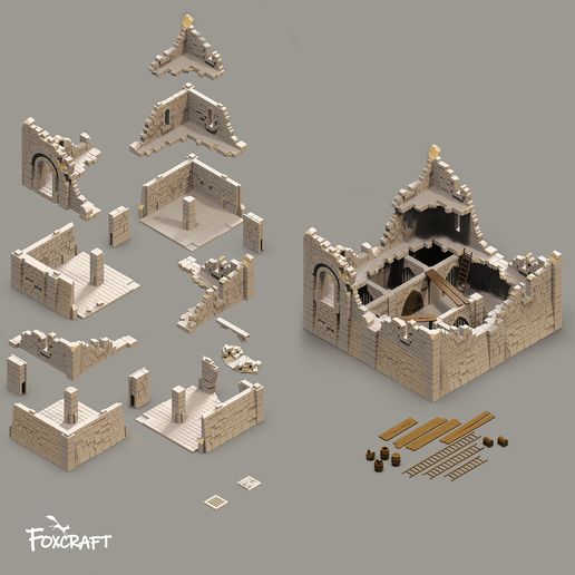 🎲 The Dungeon Keep - Ruins of Highspire 2・ 3D File for 3D printing・Cults