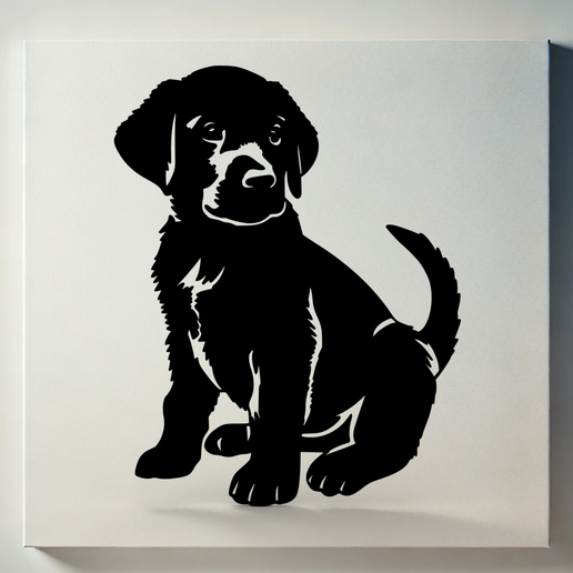 🐕 Labrador Puppy 2D・Free STL File for 3D printing・Cults