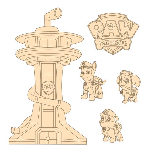 marshall paw patrol movie coloring page