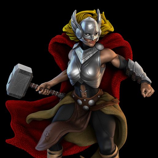 STL file LADY THOR 👾 (OBJ)・3D print object to download・Cults