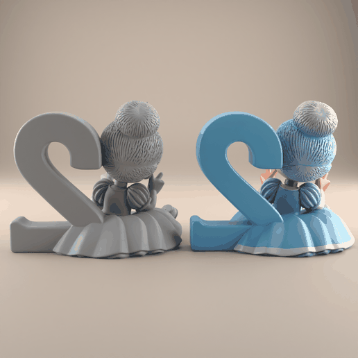 👸 Princess 2nd Birthday STL・ STL File for 3D printing・Cults