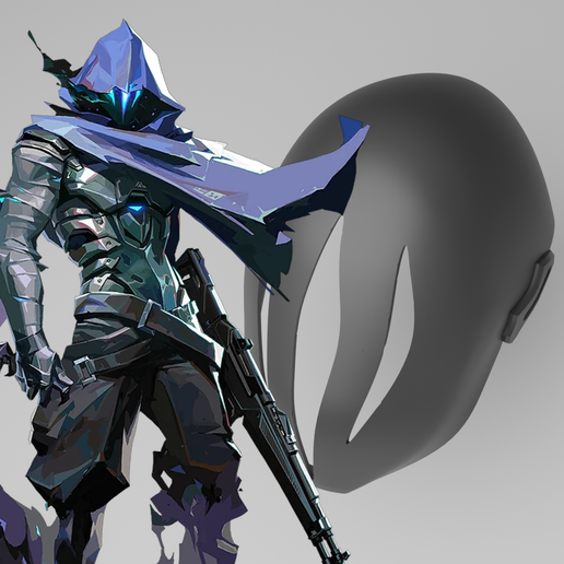 🎭 Omen's Mask - Valorant・ STL File for 3D printing・Cults