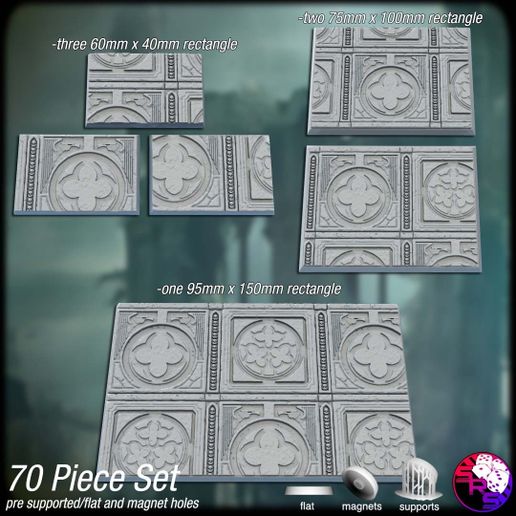 ⛪ Dark Gothic Bases (Expansion)・ 3D File for 3D printing・Cults