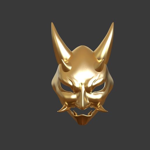 💍 Japanese mask・ STL File for 3D printing・Cults