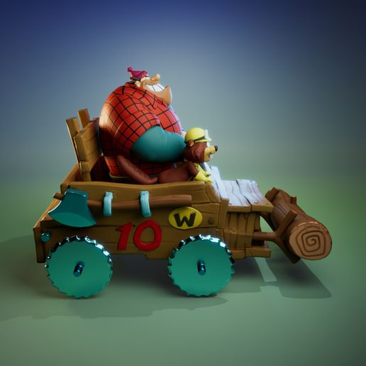 🚗 Rufus Ruffcut and Sawtooth - The Buzzwagon・ 3D File for 3D printing・Cults
