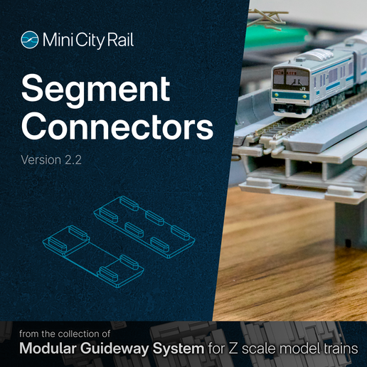 🛤️ Segment Connectors for Z-scale Model Railway・Free 3D File for 3D ...
