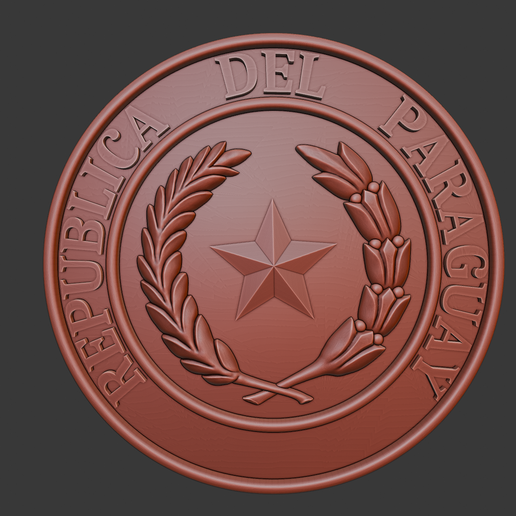 🇵🇾 Paraguay emblem (coat of arms) 3d relief .stl files・ STL File for 3D ...