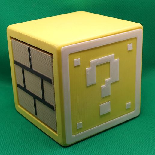 STL file Super Mario Secret Box Brick Question Mark Print in Place 📦 ...
