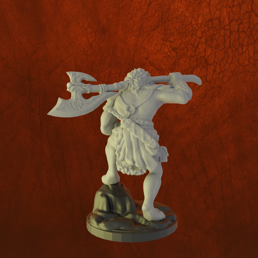 🎲 Leonin D&D Barbarian・Free STL File for ・Cults