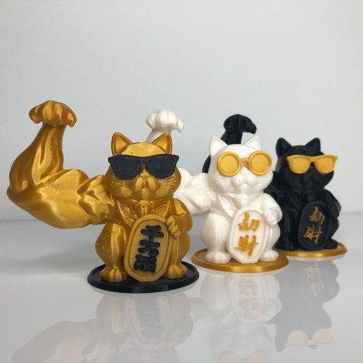 🐱 Maneki Neko Buff Lucky Cat・ STL File for 3D printing・Cults