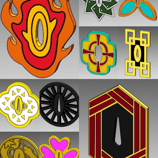 STL file Demon Slayer portavasos Guardamanos (tsuba) hashira / Demon ...