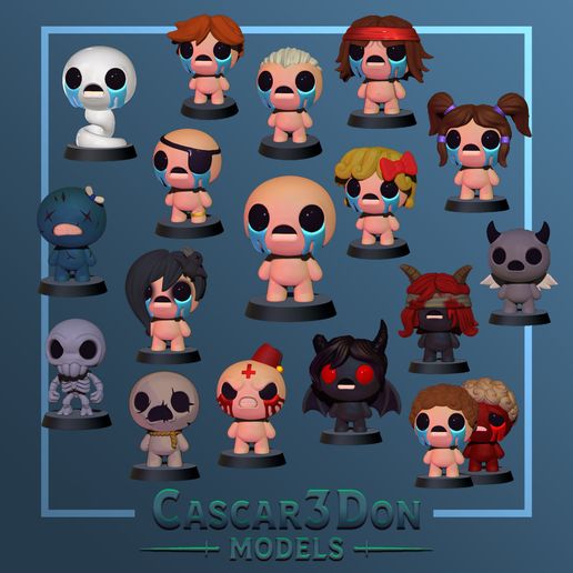 Файл STL The Binding of Isaac - Mega Pack - All Characters 👶 (3MF ...