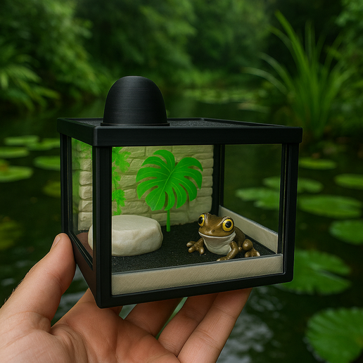 🐸 The Frog Terrarium Mini Display Set!・ STL File for 3D printing・Cults
