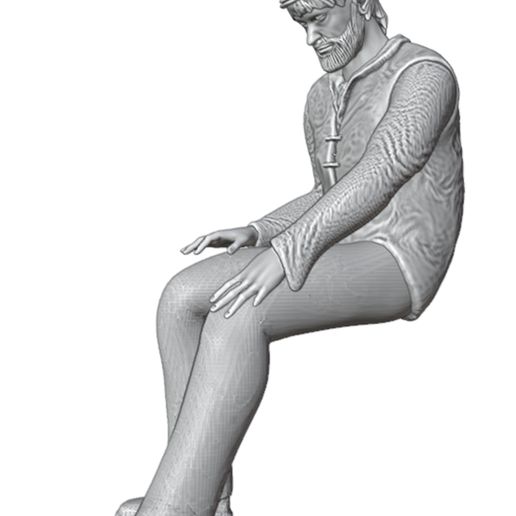 👨 Sitting Man 1・ STL File for 3D printing・Cults