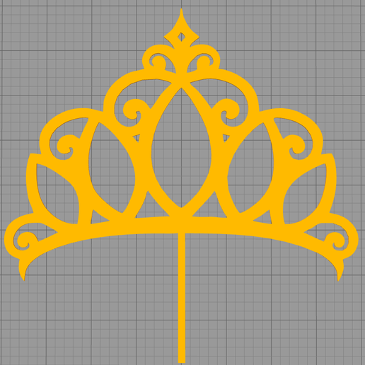 crown cake topper template