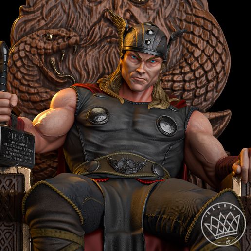 🎨 Fan Art - Thor King of Kings - Statue・ STL File for 3D printing・Cults