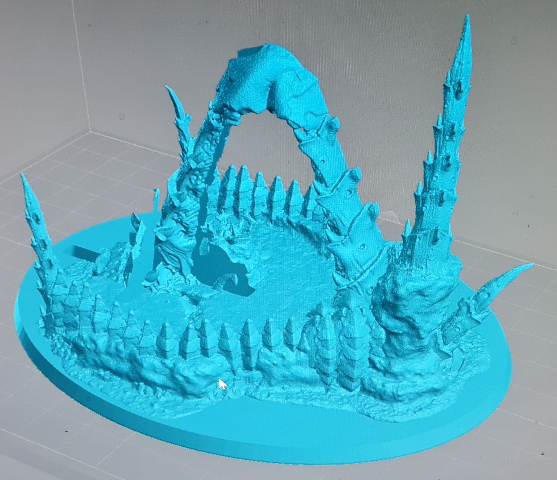 Free 3D file 40k Flying Base with Tyranid Scenery v5・3D printable object to download・Cults