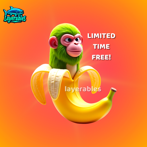 👾 Chimpanzini Bananini – Viral Brainrot Meme Inspired 3D Model Figure ...