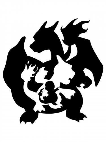 charizard face silhouette