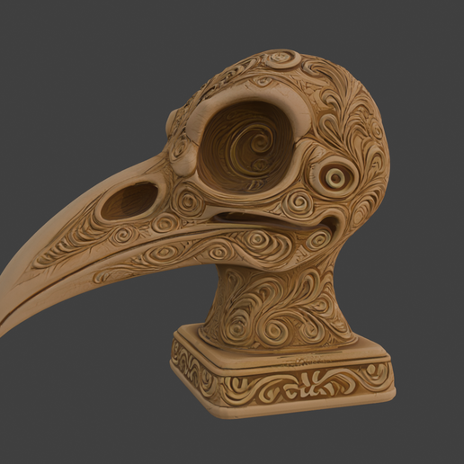 🐦 Bird Skull Statuette・ STL File for 3D printing・Cults
