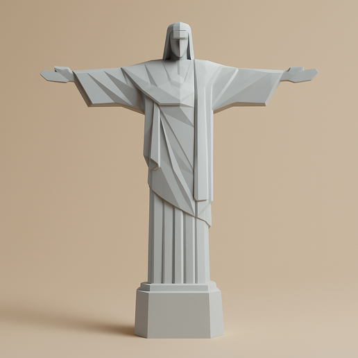 ️ Low Poly Christ the Redeemer 3D Model – STL File for 3D Printing・ STL ...