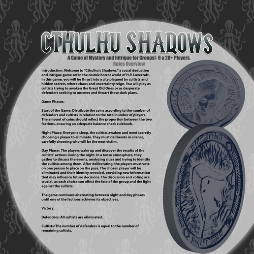Free STL file Cthulhu Shadows - Party game (6-20+ players) 🥳 ・Template ...