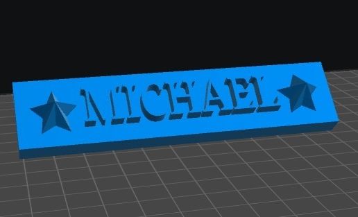 3D file Michael Nameplate 👾 ・3D print design to download・Cults