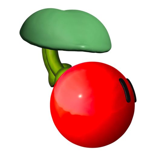 🍒 Double Cherry 3D Print Model – Mario Power-Up Display Piece (Rounded ...