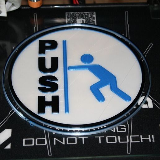 do not push door sign