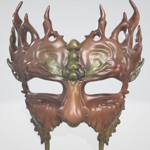 OBJ file Forest Spirit Mask Masquerade 🎭 ・Template to download and 3D ...