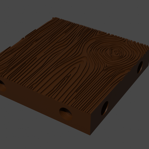 🪵 DnD Wood Tile (with magnet holes)・Free STL File for ・Cults