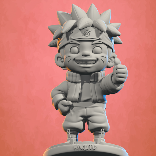 🥷 Naruto Uzumaki chibi - Ninja - Konoha - anime・ 3D File for 3D ...