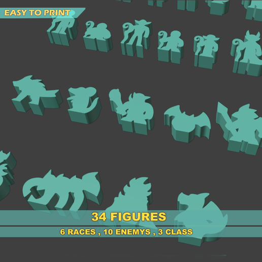 🎲 Mega Pack / figures / DnD / roleplay / boardgame / Meeple / Dungeon ...