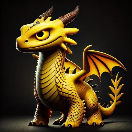 STL file The yellow dragon 🐉 ・3D print design to download・Cults