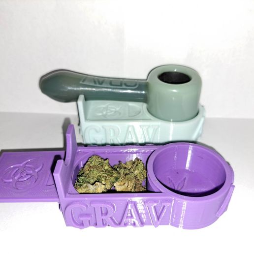 📦 Grav Pipe Holder Stash Box・ STL File for ・Cults