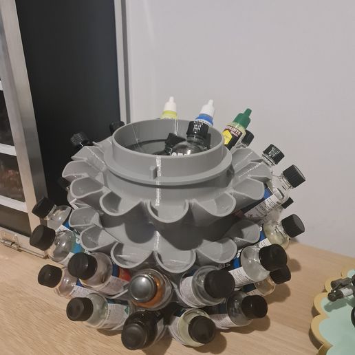 3D print Stackable, Rotating Paint Rack For Vallejo/Citadel/Pro Acryl ...