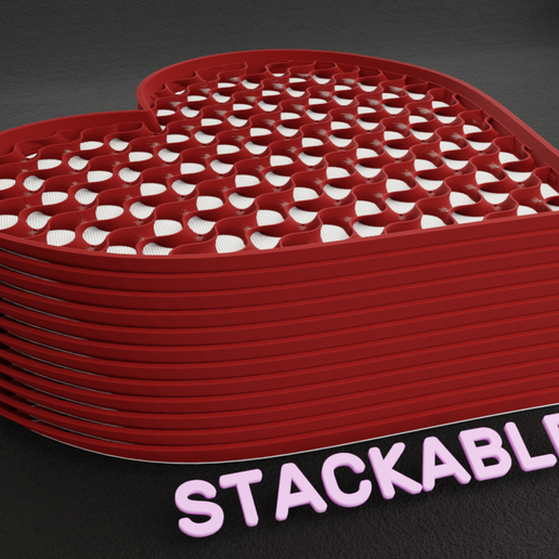 Free 3D file Stackable Heart Coasters 💜 ・Template to download and 3D ...