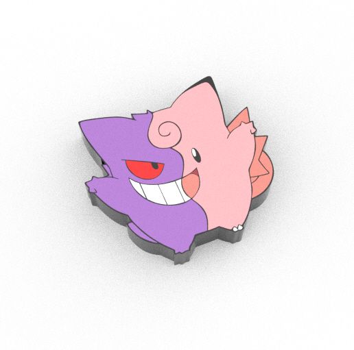 gengar clefable side by side