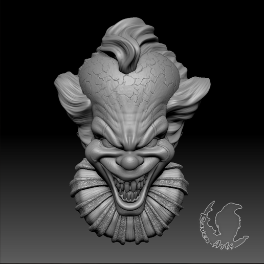 🤡 PENNYWISE CLOWN WALL ART & MASKS・ STL File for 3D printing・Cults