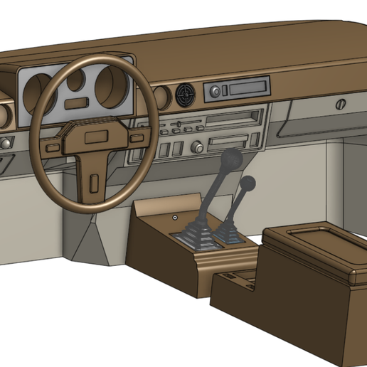 🚗 toyota fj60 313mm interior for rc4wd tf2 LWB・ STL File for 3D ...