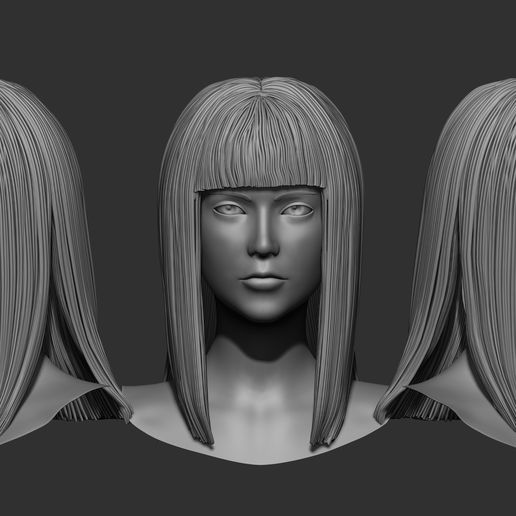 ♀️ 28 Female hair・ 3D File for 3D printing・Cults