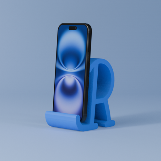 📞 CELL PHONE HOLDER LETTER R・ STL File for 3D printing・Cults