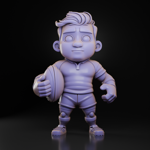 🏉 Testosterone rugby player・ STL File for 3D printing・Cults